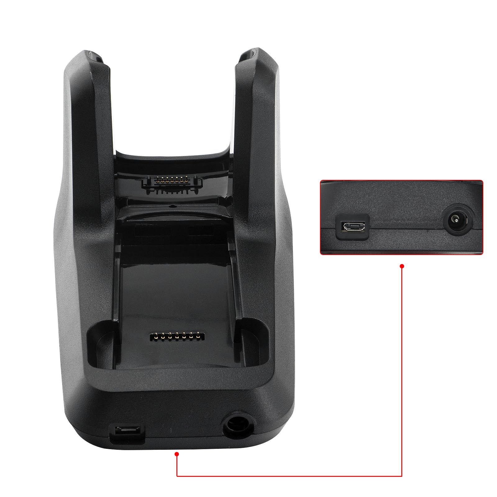 MC3300 1-Slot USB Charge Cradle with Spare Battery Charger Kit for Zebra MC330K MC330M Handheld PDA Barcode Scanner Mobile Computer,Safe Charging Base with Power Supply (CRD-MC33-2SUCHG)