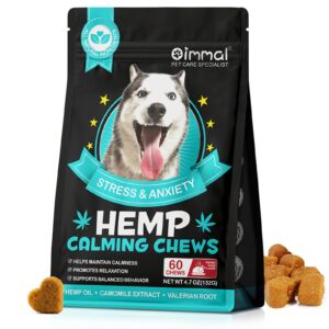 dvoevivh calming chews for dogs, dog calming treats anxiety relief natural soothing supplement, dog stress & dog anxiousness - helps aid with thunder, fireworks, chewing & barking