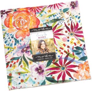 coming up roses layer cake®, 42-10" precut fabric quilt squares by create joy project