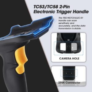 TC53 Trigger Handle for Zebra TC53 TC58 Handheld Barcode Scanner Mobile Computer (TRG-NGTC5-ELEC-01) - Requires Use with Rugged Protective Case (SG-NGTC5EXO1-01) for Safe Sensitive Scanning