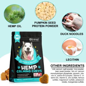 Dvoevivh Calming Chews for Dogs, Dog Calming Treats Anxiety Relief Natural Soothing Supplement, Dog Stress & Dog Anxiousness - Helps Aid with Thunder, Fireworks, Chewing & Barking