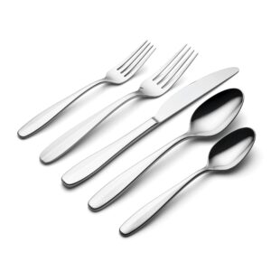 Oneida Oakwood Piece Everyday Flatware Set, 20 Count, Metallic