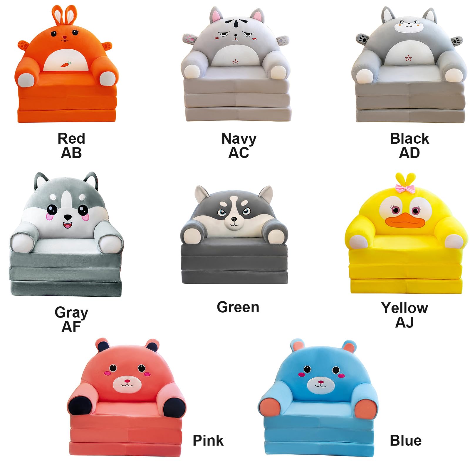 Cushion Plush Sofa, Foldable Sofa Cushion Plush 2 in 1 Lounger Bed Cushion Plush Sofa (H)