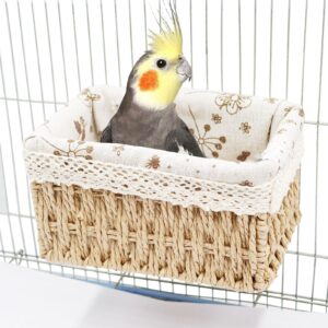 jinkoozz bird nest, parrot house, bird parrot hammock, bird bed, small animals house, birdcage accessories, suitable for birds parrots parakeets cockatiels lovebird 7.1 × 4.7 × 3.9 inches