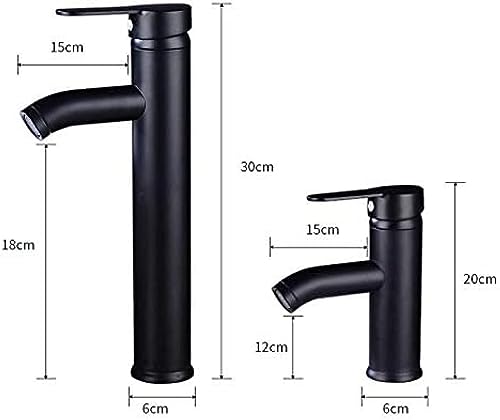 NANZU Kitchen & Bath Fixtures Taps Faucet, All-Copper Black Painted Antique Basin Faucet, A,B