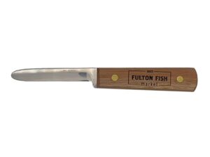 fulton fish market clam knife - professional clam shucking tool and opener - made in the usa - clam shucker with ergonomic handle