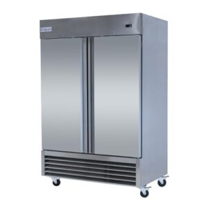 Empura 54" Reach-In Freezer with Two-Swing Solid Door | Merchandiser Frozen Display Refrigeration for Convinience Grocery Store Buffet | 42 Cu. Ft. | 53.9"W x 32.7"D x 82.3"H, Stainless Steel, 115v