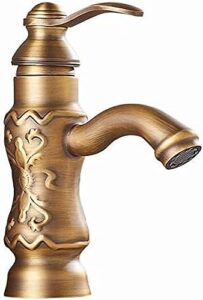 nanzu kitchen & bath fixtures taps faucet,full copper carved rotating faucet retro style basin faucet, c,a