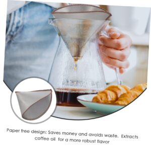 BRIGHTFUFU Stainless Steel Coffee Filter Screen Reusable Espresso Filter for Fine Brewing Coffee Filter Compatible with Various Coffee Makers and Easy to Clean