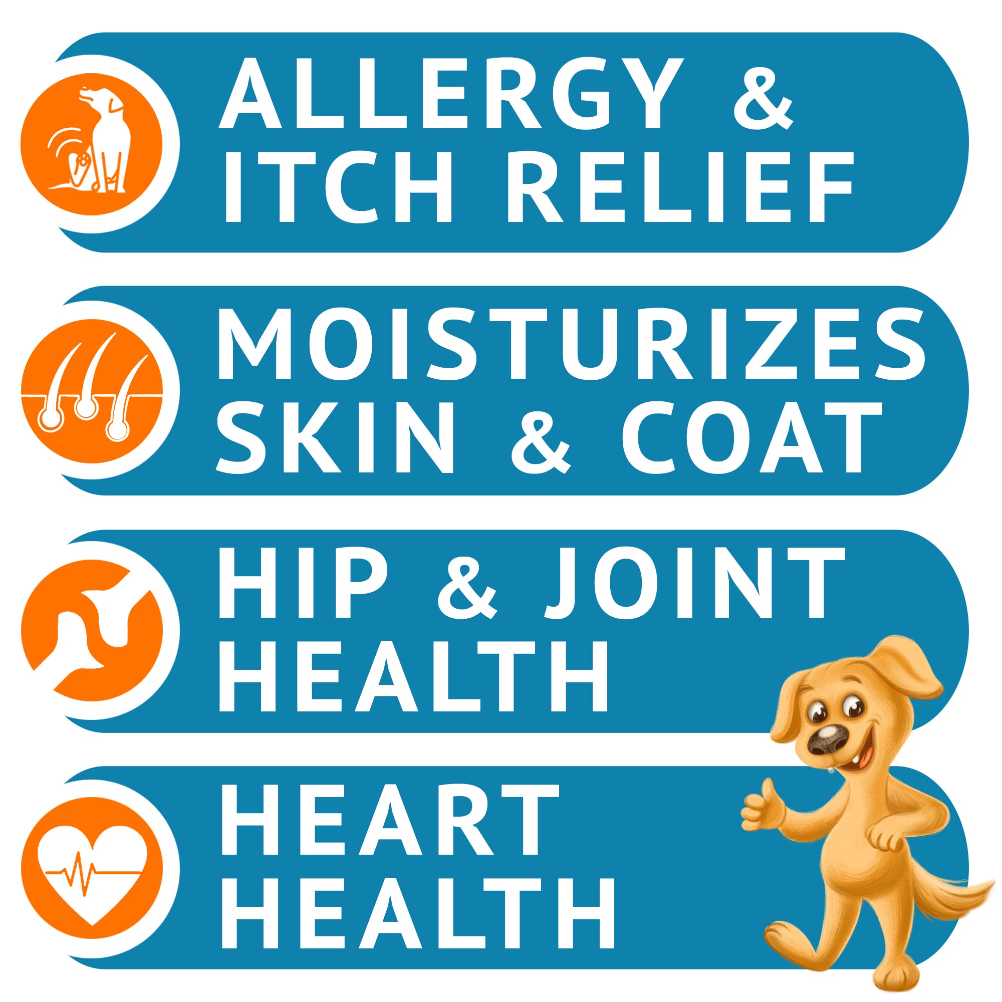 Omega 3 Treats + Salmon Oil for Dogs - Dry & Itchy Skin Relief + Allergy Support - Shiny Coats - EPA&DHA Fatty Acids - Natural Salmon Oil Chews Promotes Hip & Joint Support - Salmon Flavor