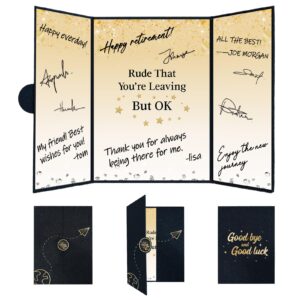 crenics farewell party decorations, rude that you're leaving but ok signature book, farewell guest book alternative 18 x 12 inch, great farewell going away retirement keepsake gifts