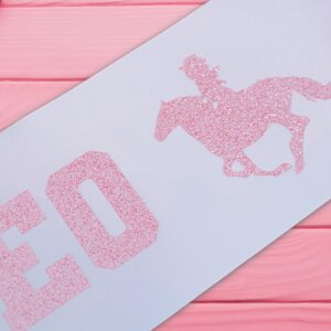 Decorit MY LAST RODEO Sash with White Pink Glitter, Let’s Go Girls Western Cowgirl, Bride to Be Accessory, Bridesmaid Gift, Bridal Shower Party Favor, Nashville Bride, Engagement, Wedding Party Favor