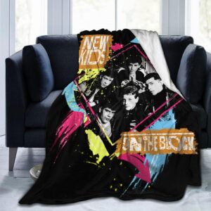 new music kids singer on the band block blanket soft flannel throw blankets lightweight warm blanket for bed sofa room couch decor 50"x40"