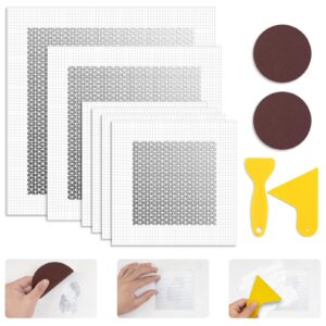 drywall repairs kit, 6 pieces wall patch kits, 4/6/8 inch dry wall hole repair patch metal patch, quick fix extended self-adhesive mesh (6 pcs)