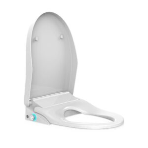 ComfyBidet Auto Open and Close Bidet Seat for Elongated Toilets with Wireless Remote, Instant Heated Water, Warm Air Dryer, Fresh Water Spray, Heated Seat and High-tech Self-cleaning Nozzle (White)