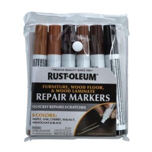 rust-oleum wood stain repair marker kit - 6 colors