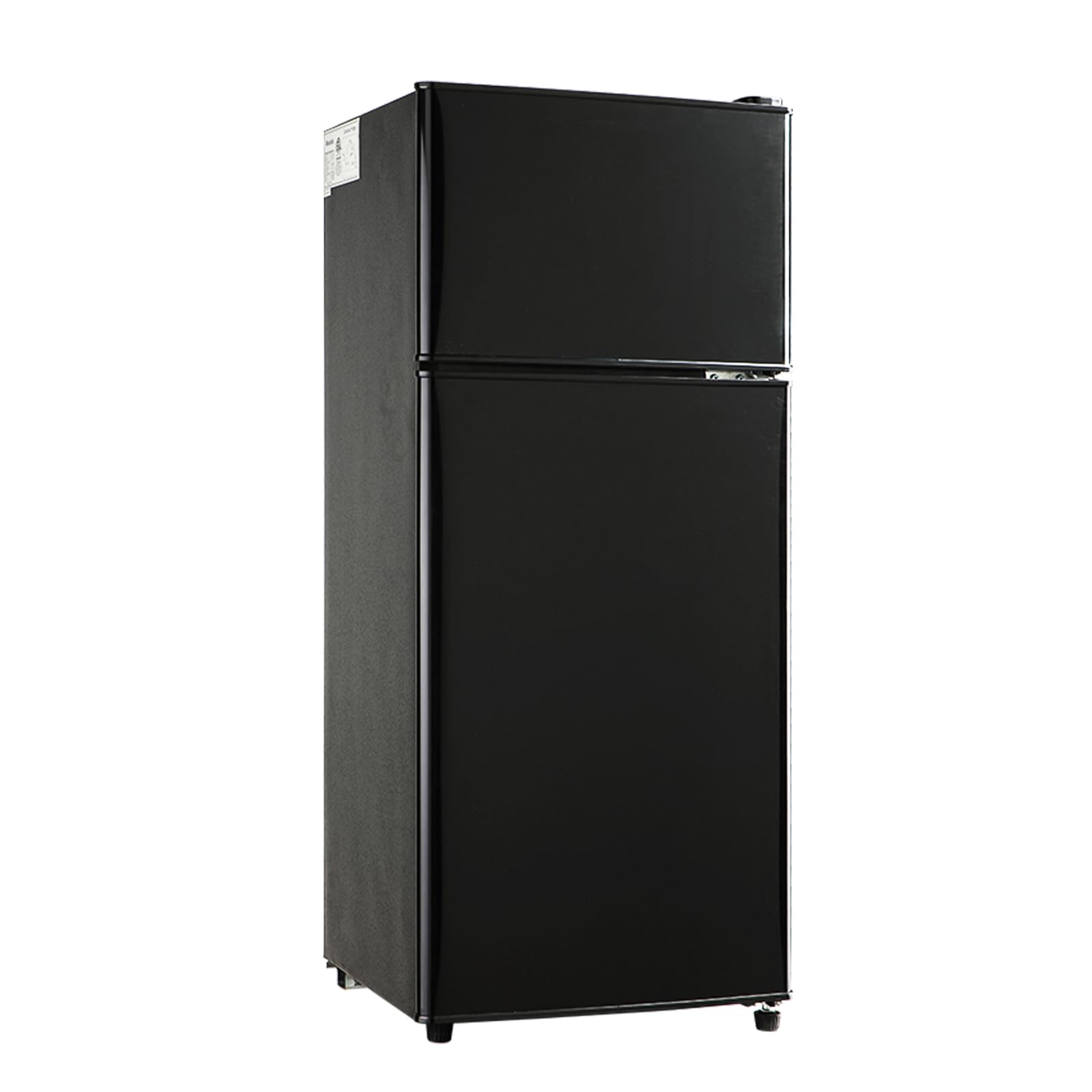 IORBUR FLS-80-BLACK 3.5Cu.Ft Compact, Small Refrigerator with freezer, 7 Level Adjustable Thermostat, Retro Fridge with Dual Door for Garage, Dorm,Bedroom, Office, Apartment, Black