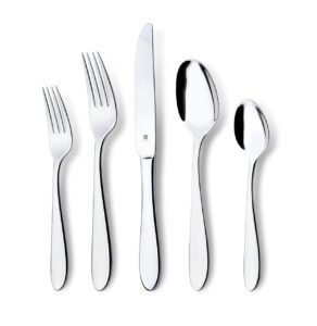 danialli modern razzoli silverware set - 18/10 stainless steel flatware set for elegant dining - dishwasher safe cutlery set (60-piece)