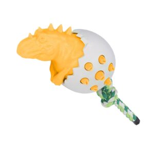 ddewing dog toothbrush chew toys dinosaur egg dog chew toys dog chew toy for aggressive chewers bite resistance dog toothbrush chew toys for dog dental care (orange)