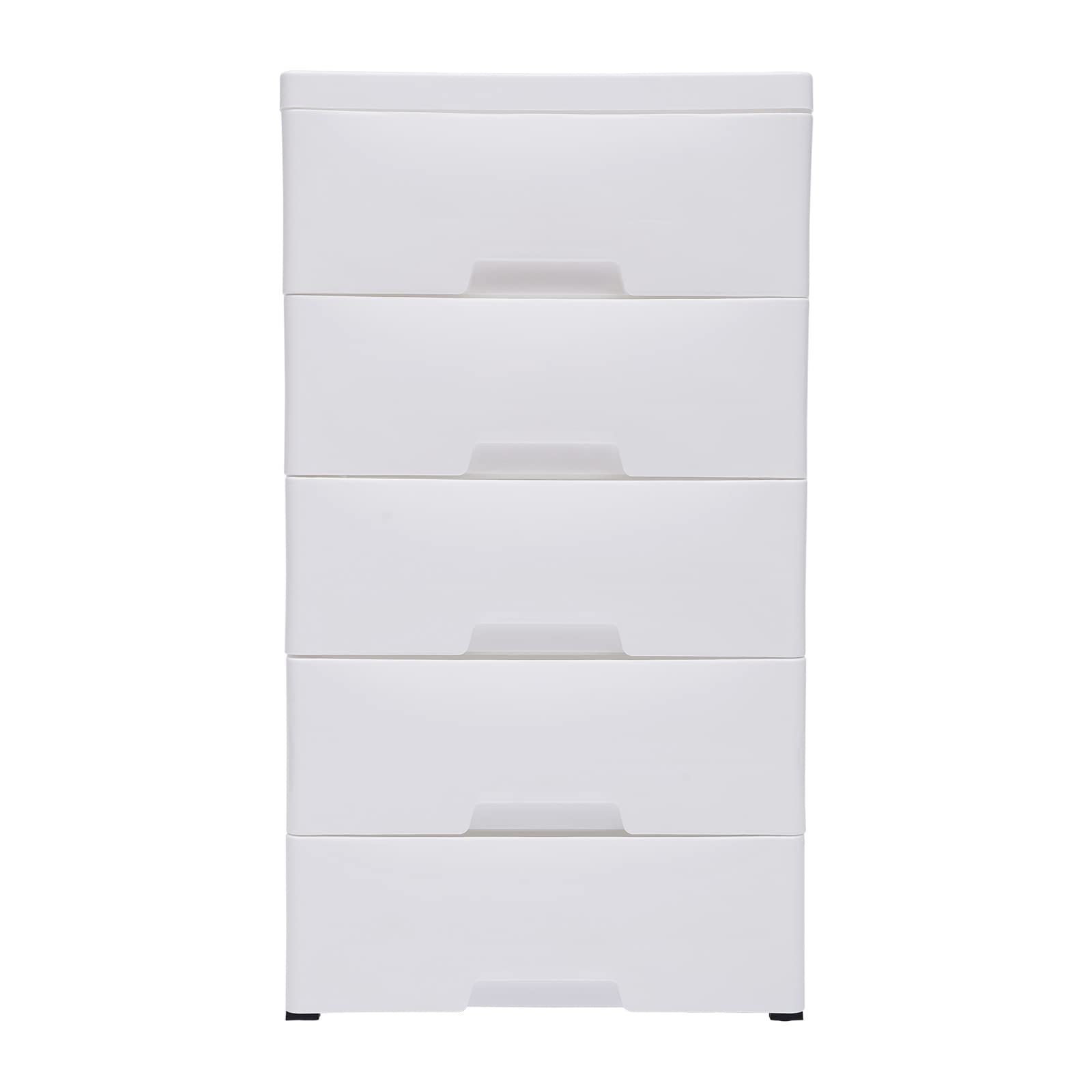 CHALIGHT Plastic Drawer 5-Layer Closet Storage Baby Clothes Organizer Plastic Dresser with Drawers White Dresser Clothes Drawer Small Kids Dressers for Bedroom Clothes Playroom Furniture Toys