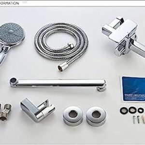 Kitchen Taps Shower Faucet Set Bathroom Brass Bathtub Shower Faucet Bath Shower Tap Chrome Plated Shower Head Wall Mixer Tap