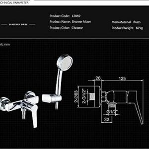 Kitchen Taps Single Handle Bathtub Faucet Shower Mixer Faucet Brass Cold and Hot Bathroom Bathtub Faucets Chrome Wall Mounted