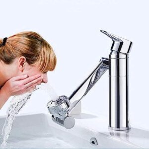 Kitchen Taps Chrome Rotation Basin Sink Facuet Deck Mount Hot Cold Mixer Crane Tap 2-Mode/3-modes Bath Wash Face Faucets