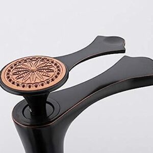 Kitchen Taps Vintage Black Bathroom Basin Faucet Copper Material Single Handle Bath Tap Spray Paint Cold and Hot Water Mixer