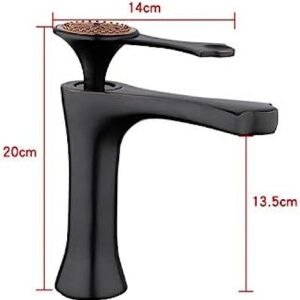 Kitchen Taps Vintage Black Bathroom Basin Faucet Copper Material Single Handle Bath Tap Spray Paint Cold and Hot Water Mixer