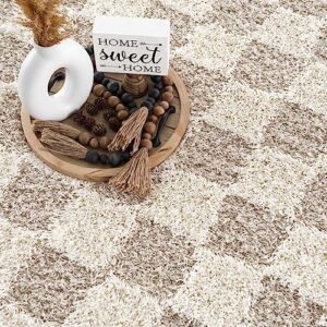 Hauteloom Etiler Living Room, Bedroom Area Rug - Contemporary - Plush Pile - Cream,Light Beige - 4' x 6'