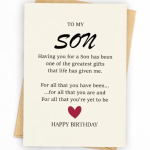 to my son, birthday card for son, son birthday card, birthday card son, birthday card son, happy birthday son card, to my son from mom, gifts for adult son gift ideas, birthday card son adult