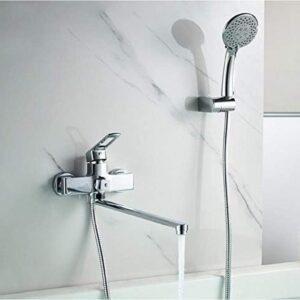 Kitchen Taps Bathtub Faucet With Handheld Wall Mounted Long Spout Shower Bathroom Faucet Mixer Bath Shower Bathtub Faucets