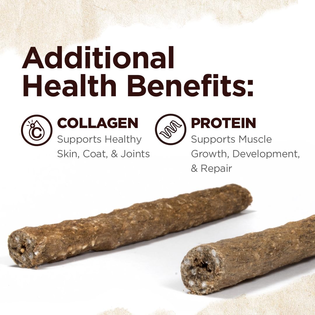 Natural Farm Natsticks Beef Chewy Sticks with Collagen (16-Pack), Made from Premium All-Natural Beef, Great for Small, Medium, Large Dogs, Protein-Rich, Quick-Chew Treats, Highly Digestible