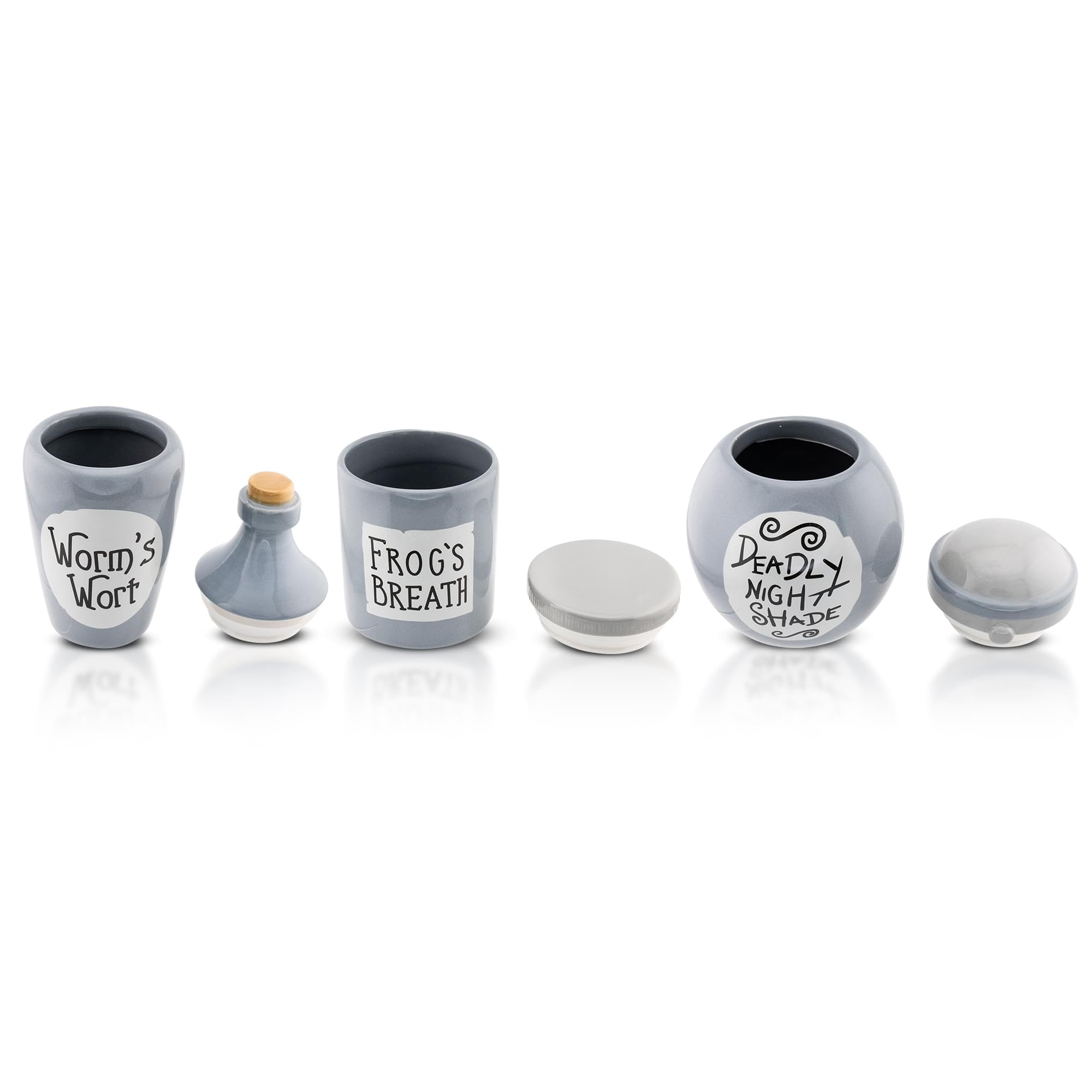 Disney The Nightmare Before Christmas Sally's Mini Storage Jars 3-Piece Set Replica | Sculpted Ceramic Kitchen Containers For Snacks