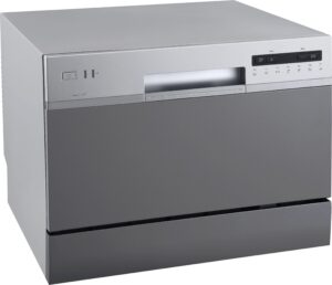 edgestar dwp63 21-5/8 inch wide 6 place setting countertop dishwasher - silver