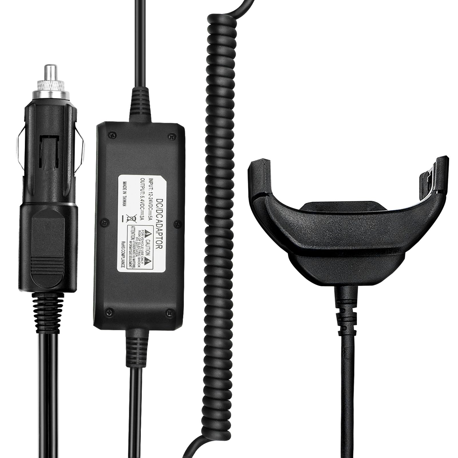 Fast Car Scanner Charger Cable for Zebra TC51, TC52, TC56, TC57, TC57X, TC510K, TC520K, TC56CJ, TC57HO Handheld Barcode Scanners, 5.4V 3A Battery Charger