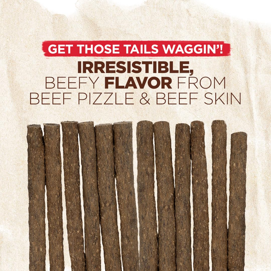 Natural Farm Natsticks Beef Chewy Sticks with Collagen (16-Pack), Made from Premium All-Natural Beef, Great for Small, Medium, Large Dogs, Protein-Rich, Quick-Chew Treats, Highly Digestible