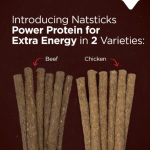 Natural Farm Natsticks Beef Chewy Sticks with Collagen (16-Pack), Made from Premium All-Natural Beef, Great for Small, Medium, Large Dogs, Protein-Rich, Quick-Chew Treats, Highly Digestible