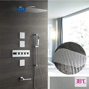 Kitchen Taps Shower Faucets Rainfall Rainfall Shower Faucet Thermostat Wall Shower Mixer Tap Bath Rainfall Shower Set Bathroom Mixer