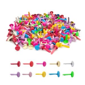 quacc 200pcs multicolor split pins round scrapbooking brads split pins paper fasteners brads for craft art crafting school project decorative scrapbooking diy supplies (0.24 x 0.5inch)