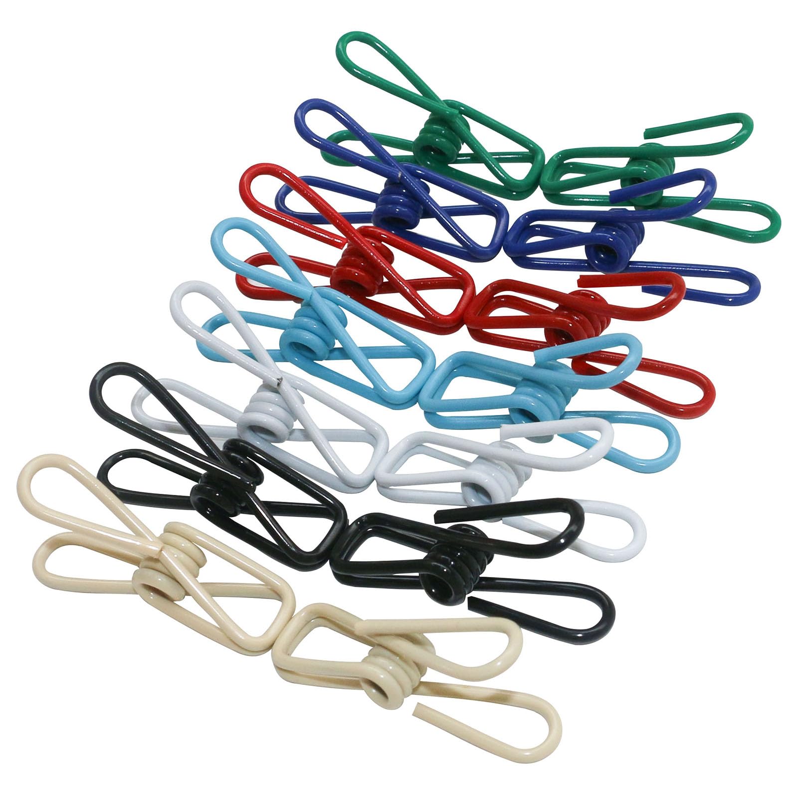 30Pack Chip Clips, 2 Inch, Vibrant Colors, Utility Steel PVC-Coated Clips，Food - Paper Holder, Clothesline Clip for Laundry Hanging, Kitchen Bags, Multipurpose Clothes Pins