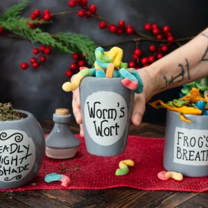 Disney The Nightmare Before Christmas Sally's Mini Storage Jars 3-Piece Set Replica | Sculpted Ceramic Kitchen Containers For Snacks