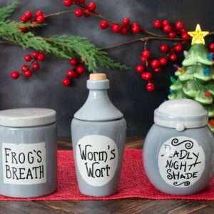 Disney The Nightmare Before Christmas Sally's Mini Storage Jars 3-Piece Set Replica | Sculpted Ceramic Kitchen Containers For Snacks