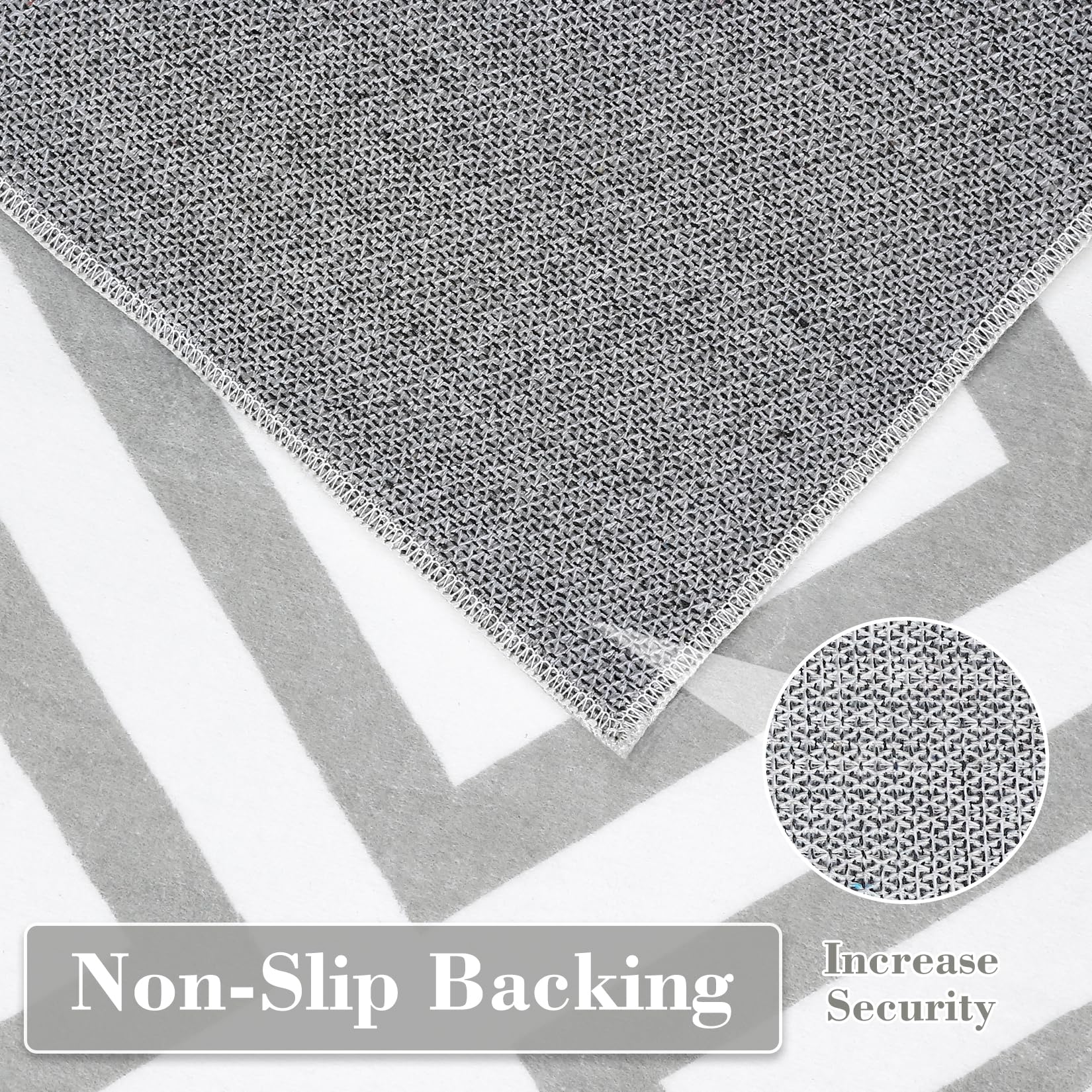 Zacoo 5x7 Rug for Bedroom Machine Washable Rugs Throw Rugs Non Slip Rugs for Living Room Fluffy Rug with Rubber Backing Stain Resistant Carpet 5'x7' Grey