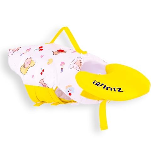 WINIZ Dog Life Jacket - Pet Safety Vest with Removable Front Float & Rescue Handle - Adjustable High Buoyancy Aid Pet Supplies for Boating, Surfing, Swimming (Yellow, Medium)