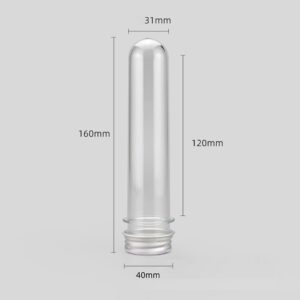 ccHuDE 5 Pcs Clear Plastic Test Tubes Transparent Test Bottles Party Favor Candy Tubes Bath Salt Vials Seed Beads Storage Tubes with Caps for Small Items 30ml