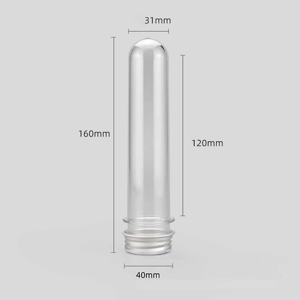 ccHuDE 5 Pcs Clear Plastic Test Tubes Transparent Test Bottles Party Favor Candy Tubes Bath Salt Vials Seed Beads Storage Tubes with Caps for Small Items 30ml