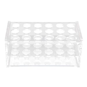 17mm test tube rack with 18 holes - durable transparent centrifuge tube holder for 10ml and 15ml test tubes