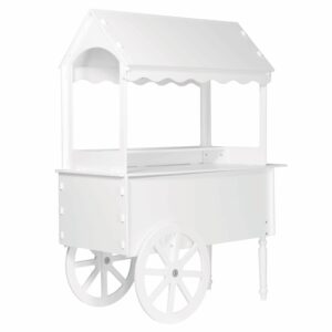 candy cart for party - candy cart display stand with wheels for party - dessert cart - decorated wood candy cart with wheels for birthdays wedding - easy to assemble vintage candy cart on wheels.