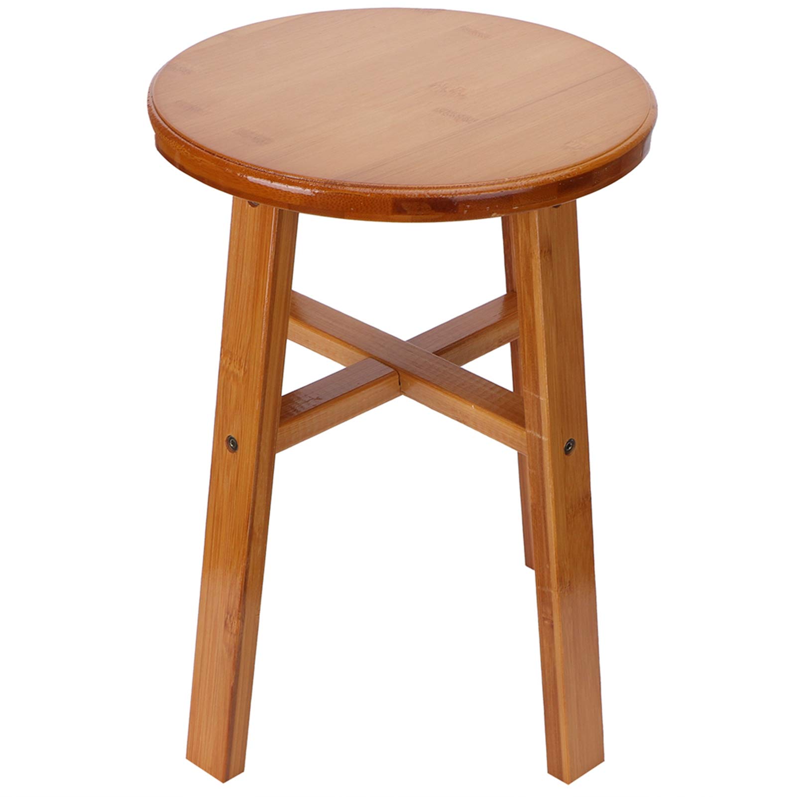 QANYEGN Multipurpose Wood Low Stool, Small Bench Seat, Small End Table Stool, Bathroom Stool Wood for Living Room, Bathroom(Medium Rod Stool)